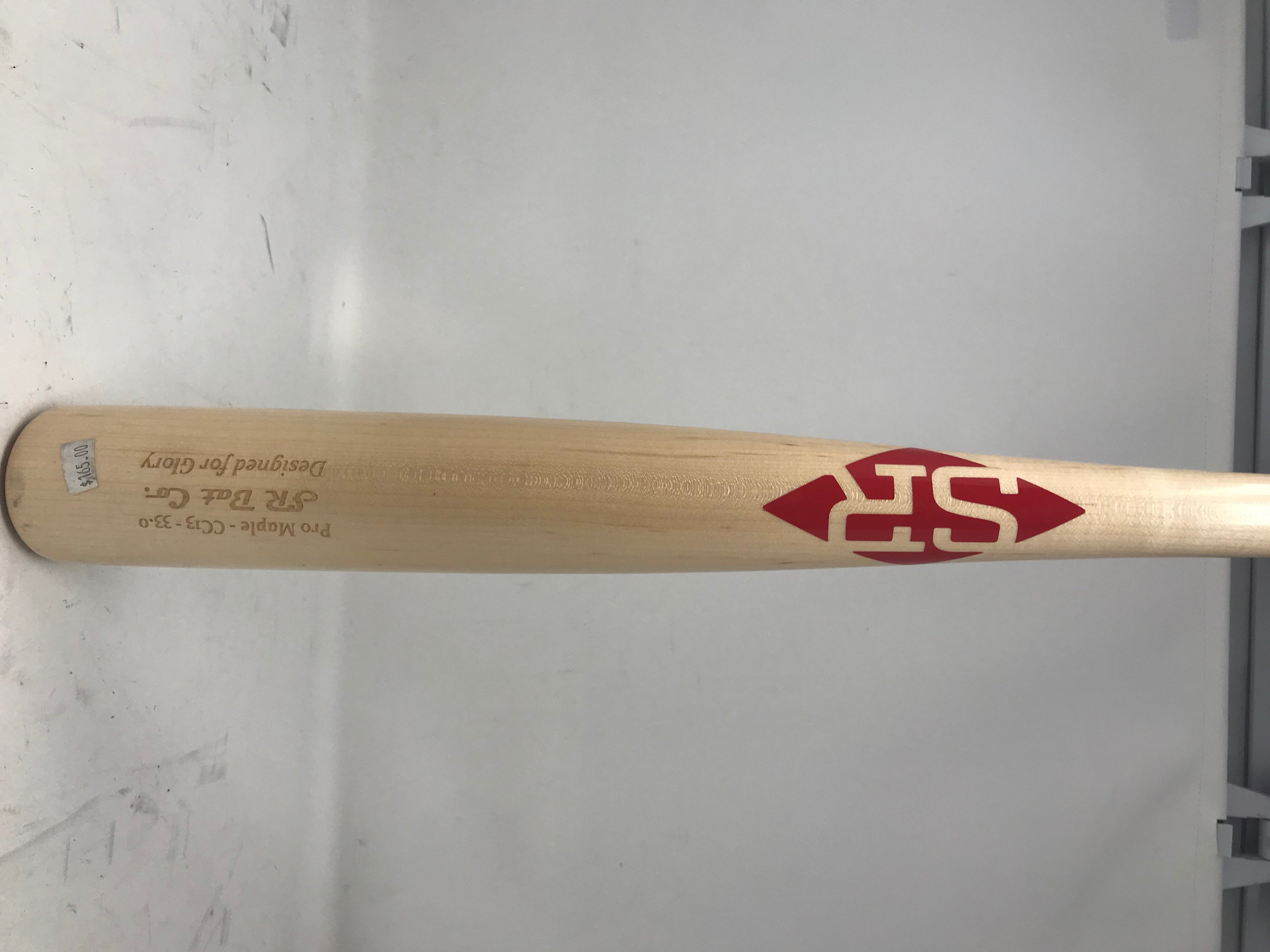 New SR Bat Company Pro Maple 33 Inch CC13 Natural/Red – Premier Bats