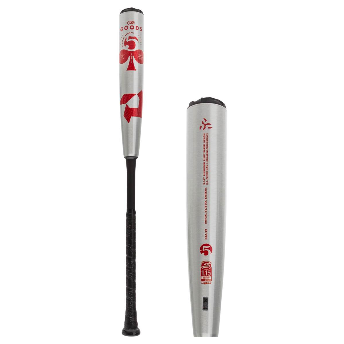 New DeMarini The Goods -5 USSSA Baseball Bat Silver/Red 2 5/8" Barrel ...