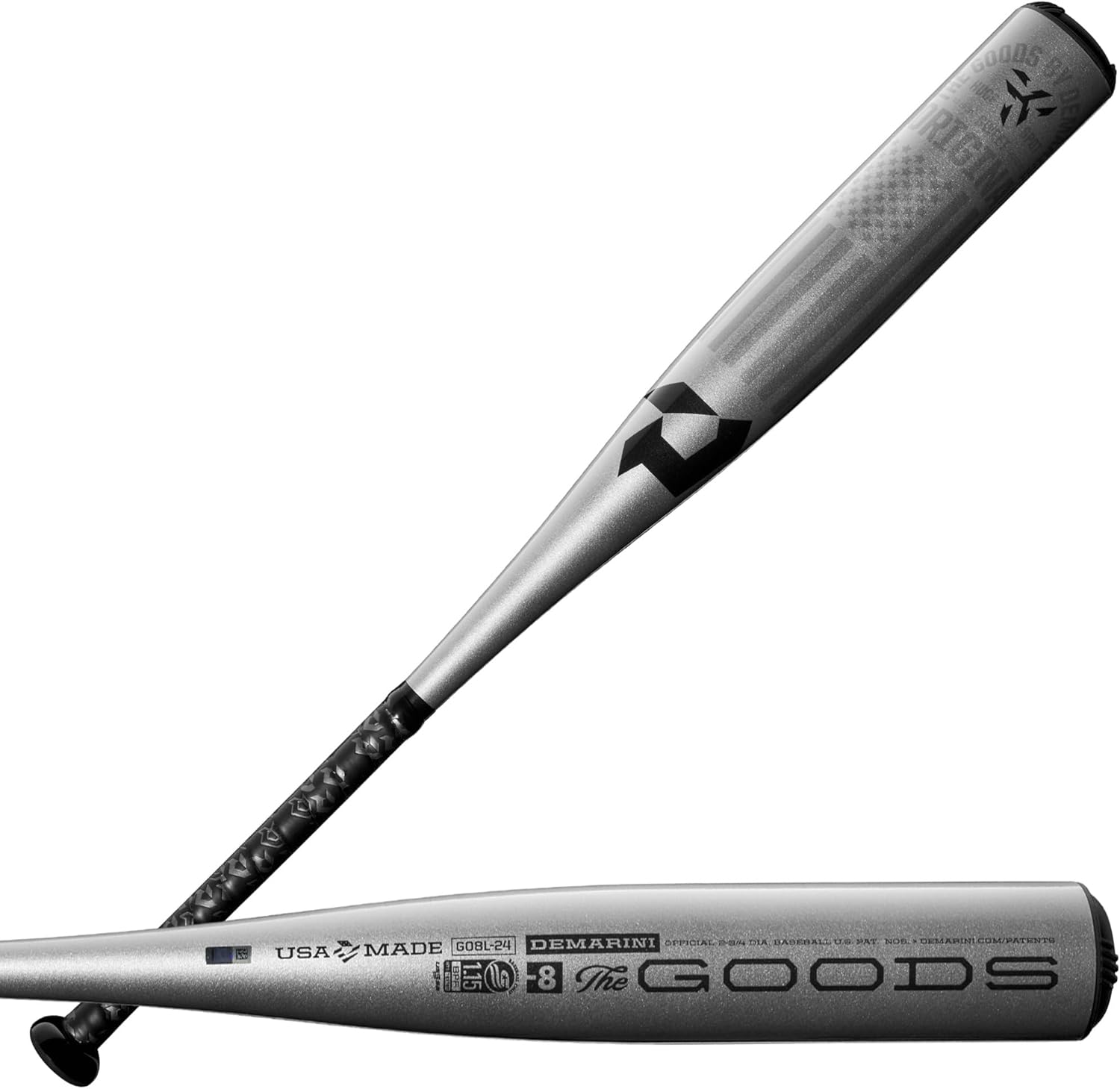 DeMarini 2024 The Goods One Piece (-8) 2 ¾” USSSA Baseball Bat ...
