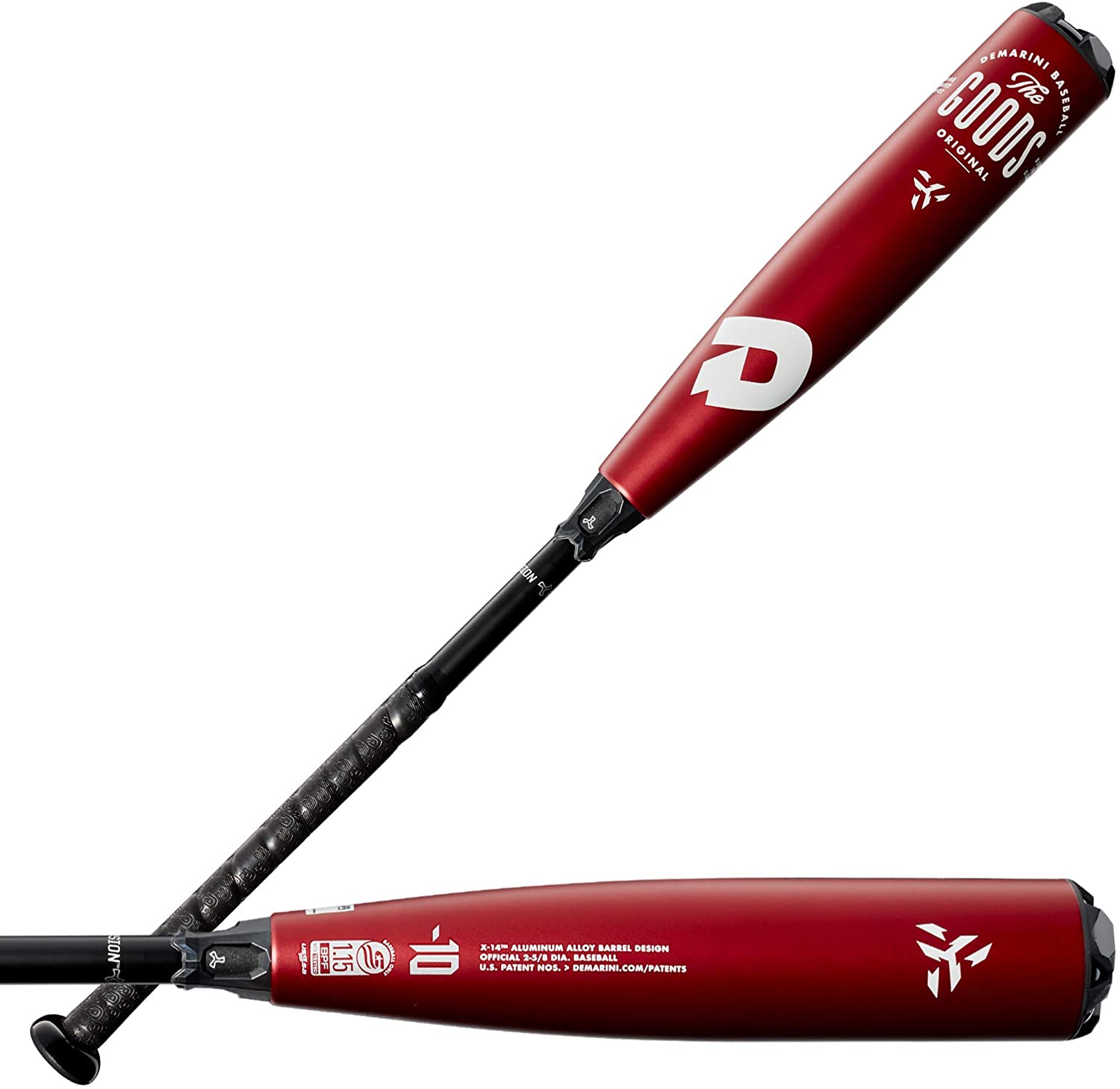 New Demarini The Goods (-10) USSSA Baseball Bat-2 3/4" Barrel Red/Blac ...