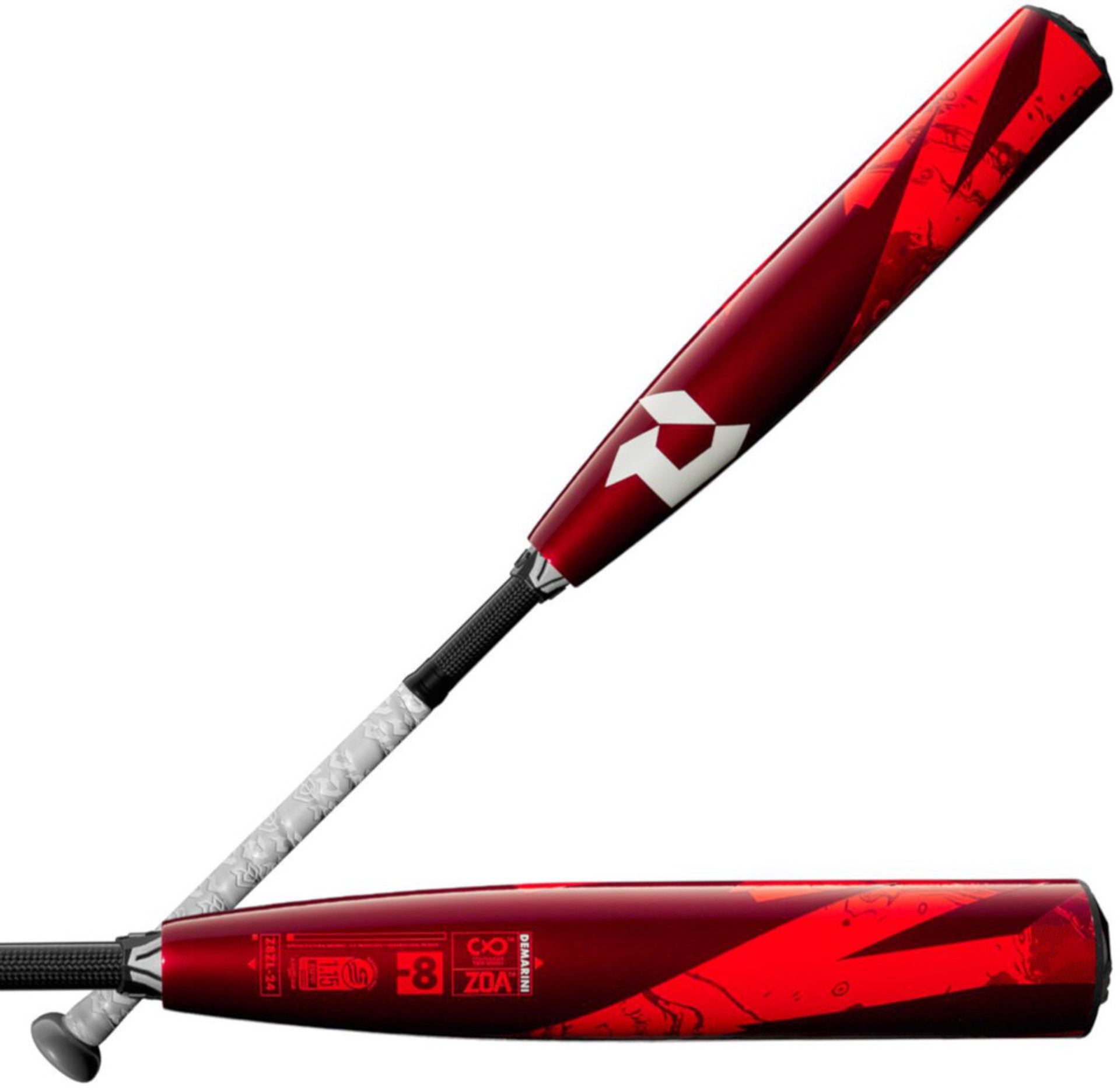 New 2024 DeMarini ZOA USSSA Balanced Baseball Bat (-8oz) Red/White/Bla ...