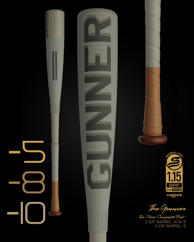 New Warstic Gunner USSSA 2022 Metal Baseball Bat (-8) 2 3/4" Gray/Blac ...
